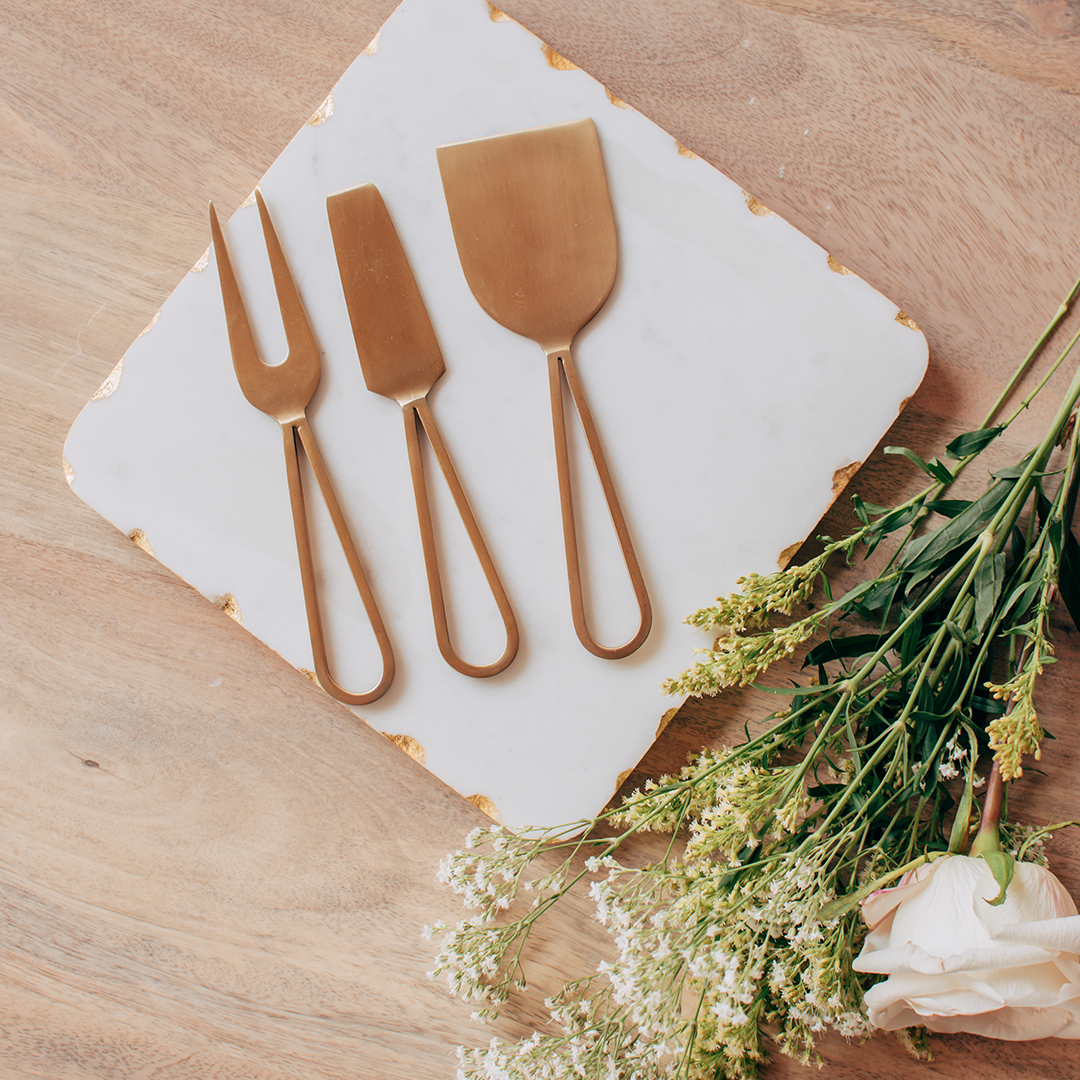 Brass Cheese Knife Set – á La Couture