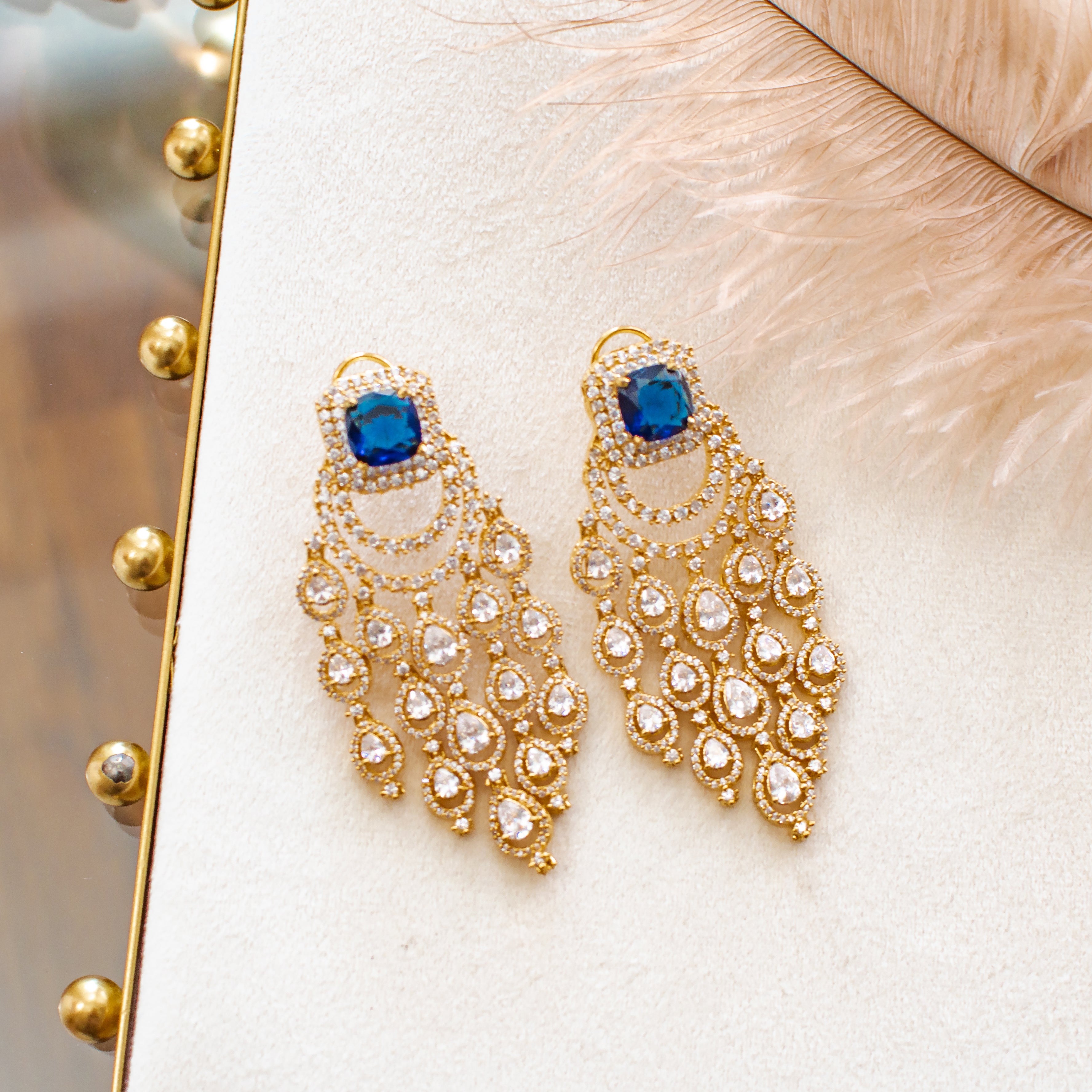 Nima Earrings - Sapphire – á La Couture